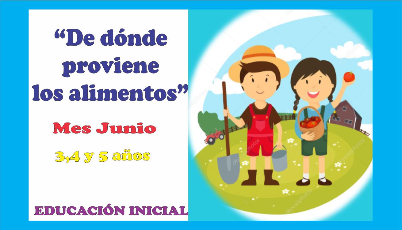 Sesión de Aprendizaje “¿De dónde provienen los alimentos?” para niños ...